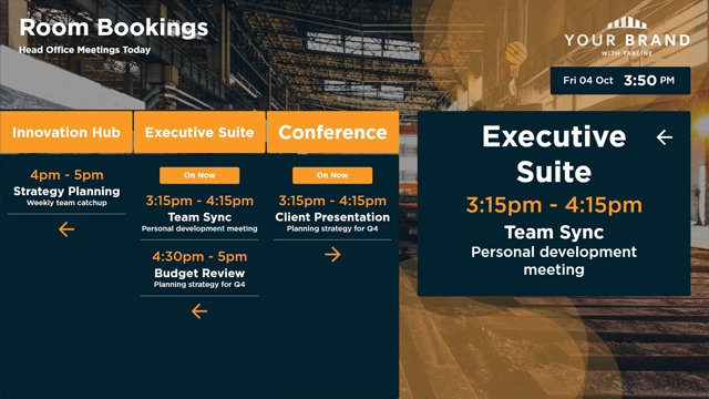 Vibe's Effortless Room Scheduling Display Template