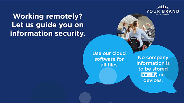 Workplace digital signage template: 'Training Bubbles'